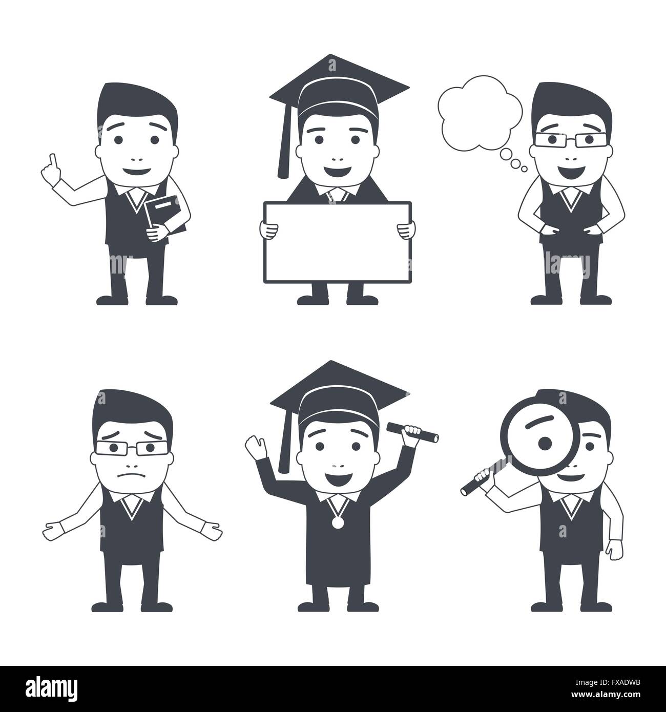 Cartoon office characters Stock Vector Images - Alamy