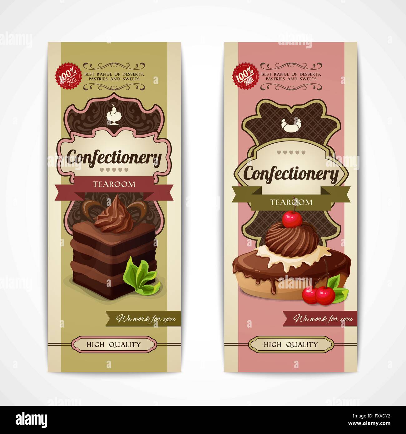 Cake vertical layout Stock Vector Images - Alamy