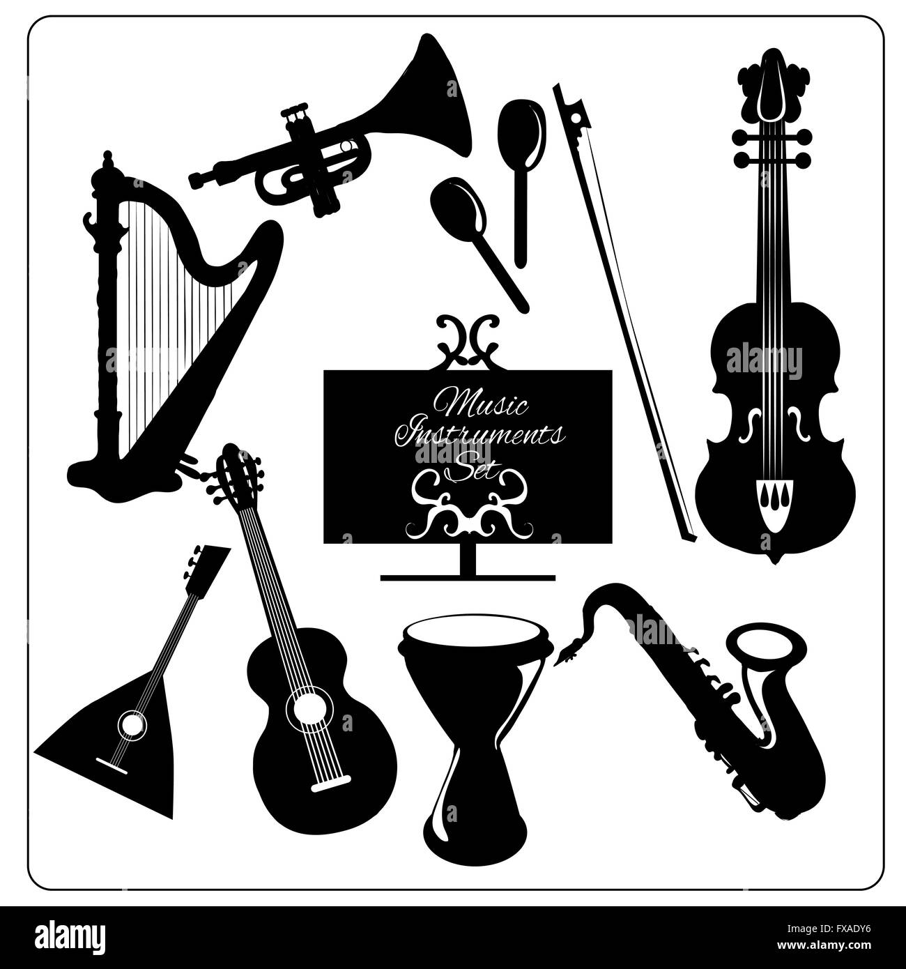Chamber music illustration Black and White Stock Photos & Images - Alamy
