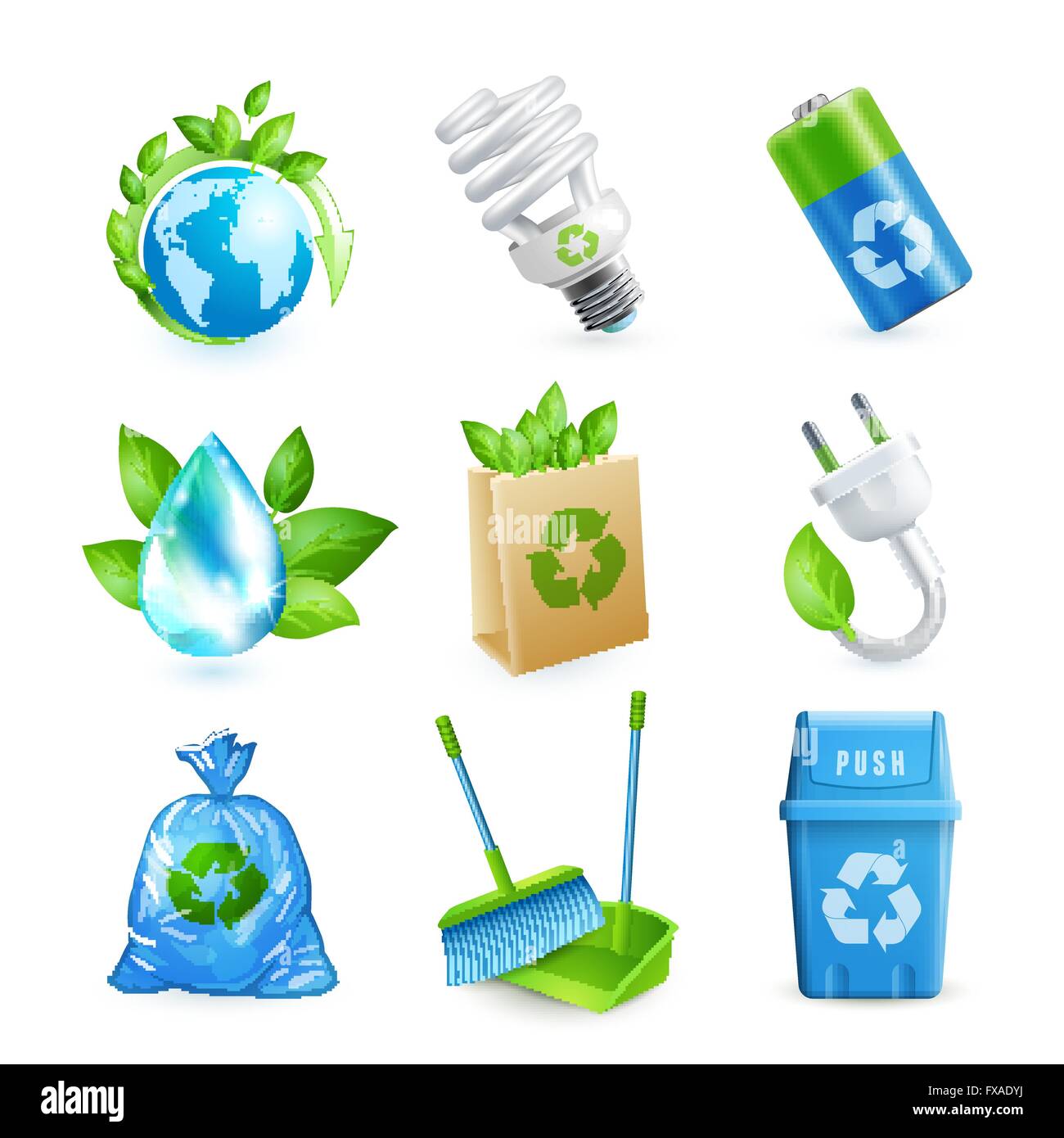 Garbage can light bulb waste Cut Out Stock Images & Pictures - Alamy