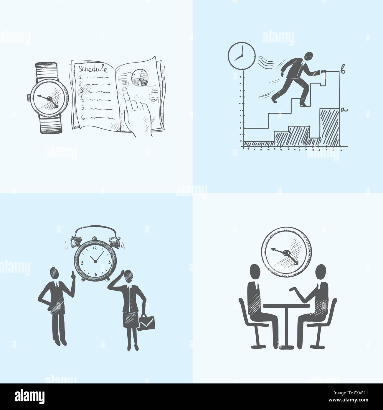 Time management composition sketch Stock Vector Image & Art - Alamy Time management composition sketch Stock Vector Image & Art - Alamy