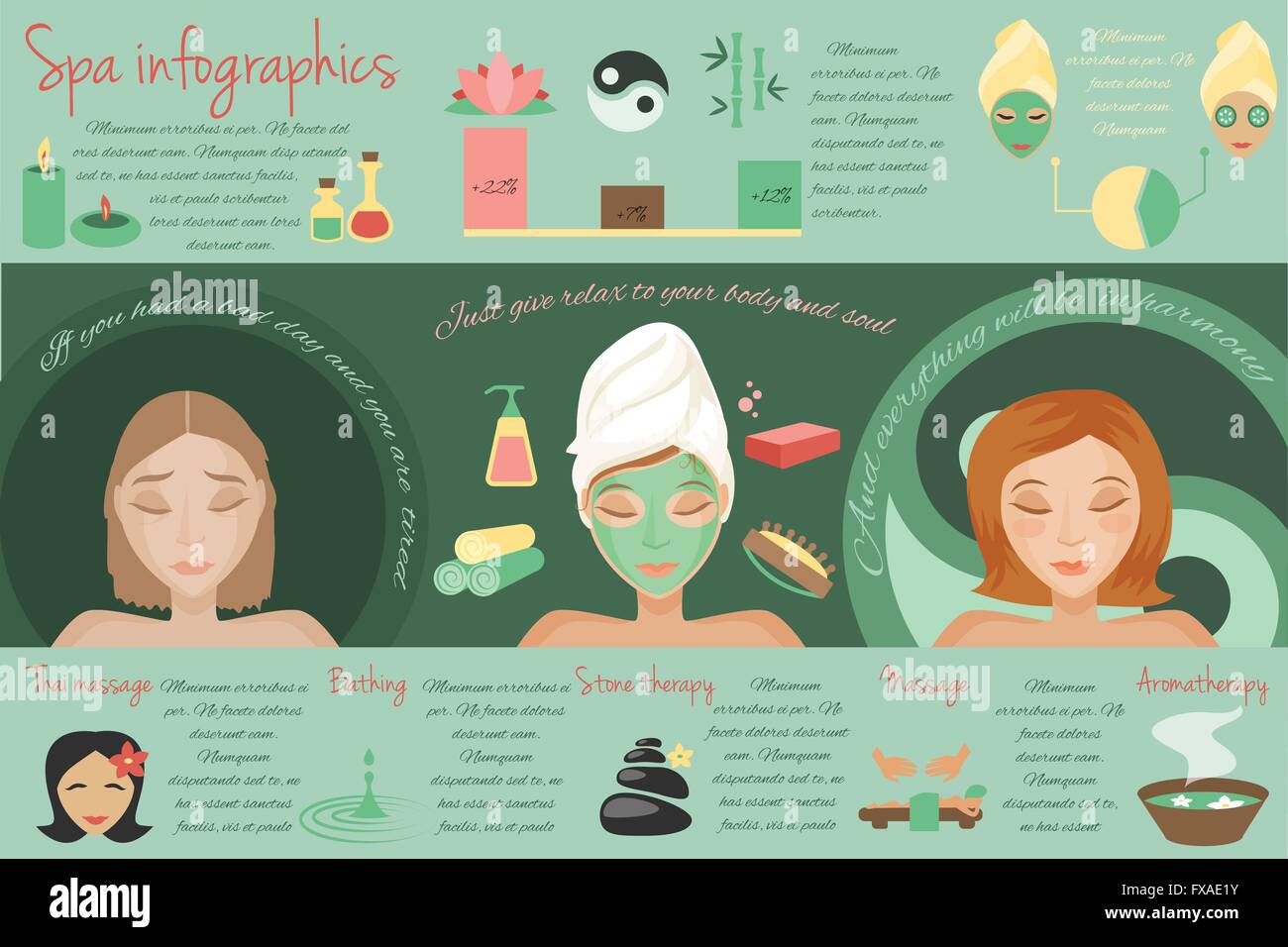 Spa infographics set Stock Vector Image & Art - Alamy