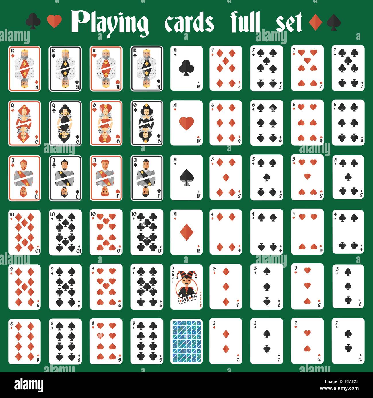 Playing cards full set Stock Vector Image & Art - Alamy