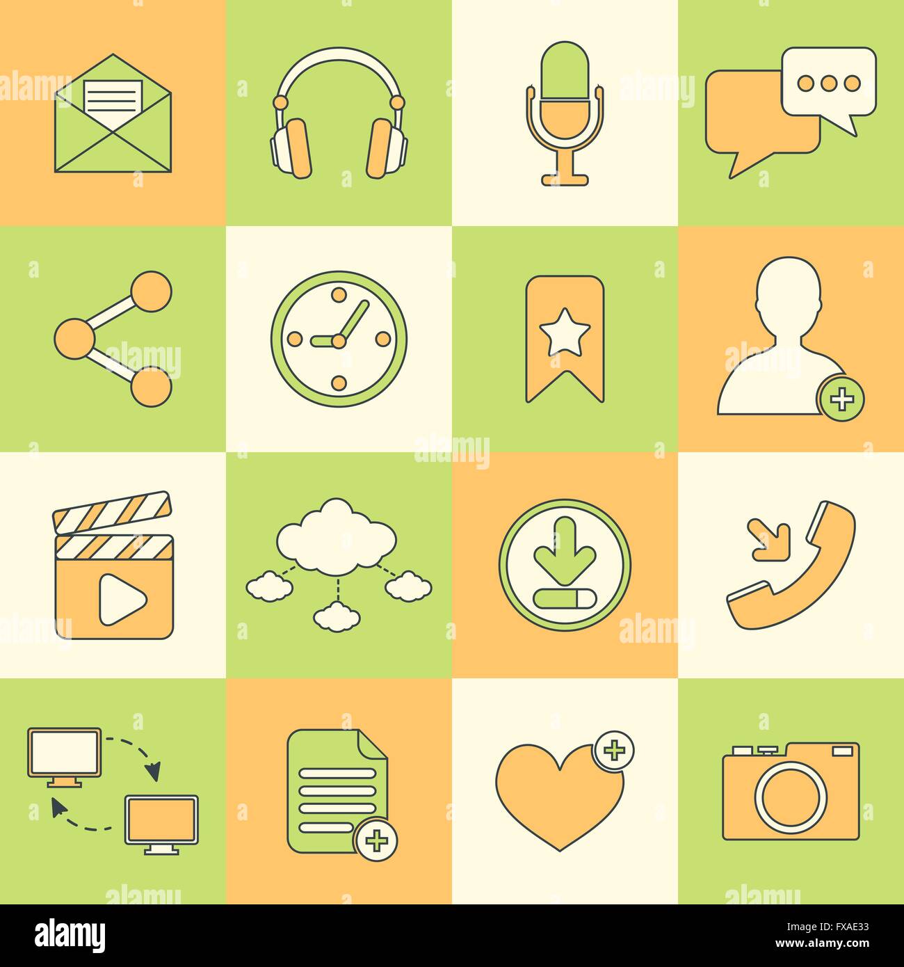 Social network icons flat line Stock Vector Image & Art - Alamy Social network icons flat line Stock Vector Image & Art - Alamy