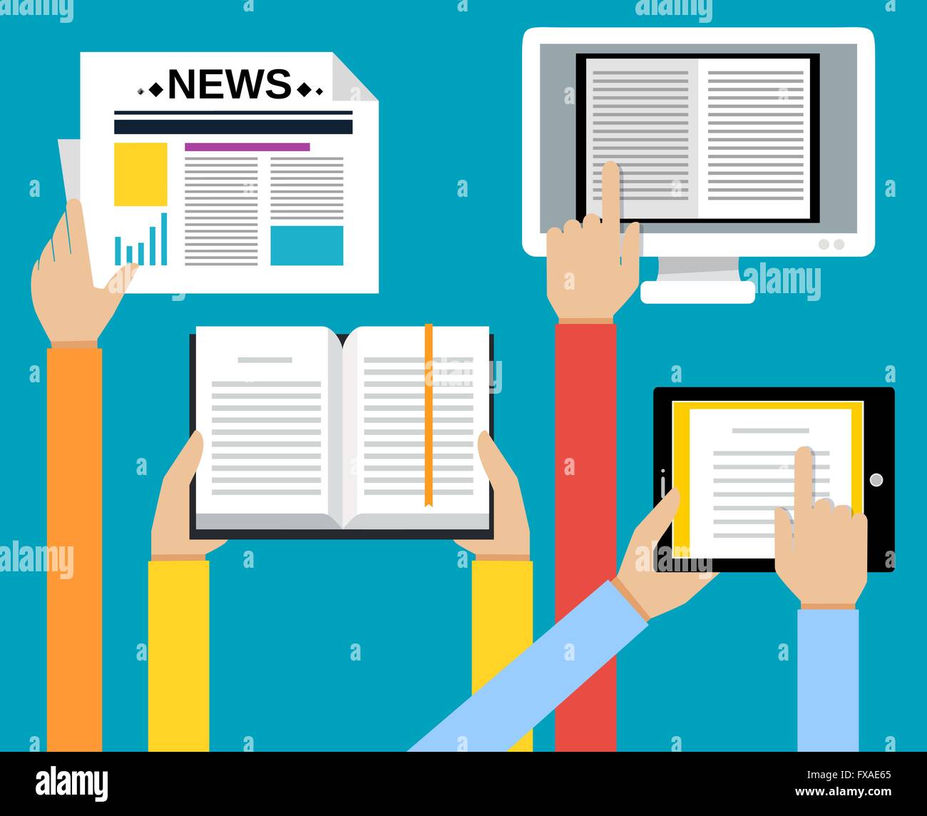 Finger reading device Stock Vector Images - Alamy