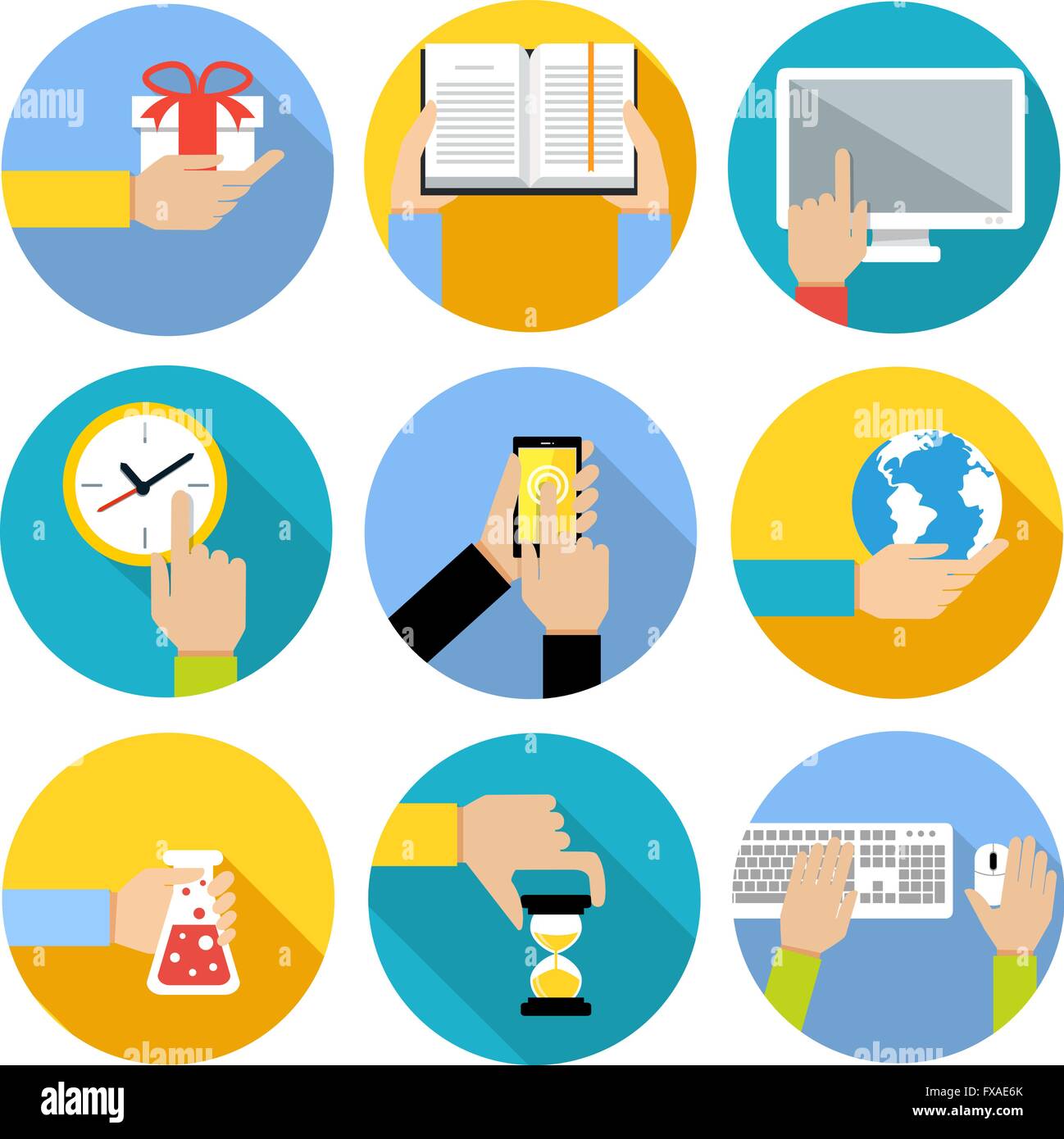 Business hands icons Stock Vector Image & Art - Alamy
