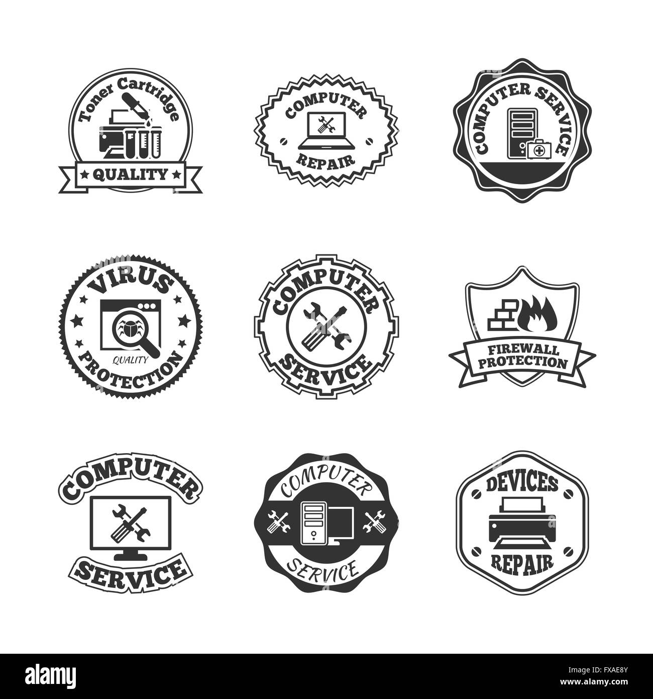 Printer labels Stock Vector Images - Alamy