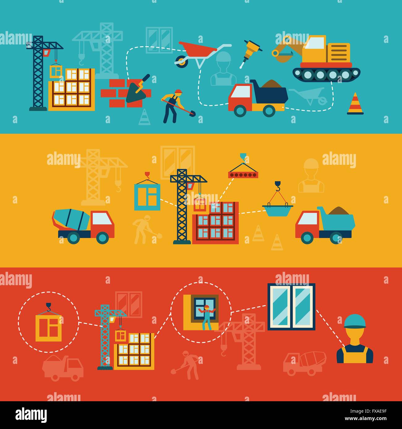 Construction banners set Stock Vector Image & Art - Alamy