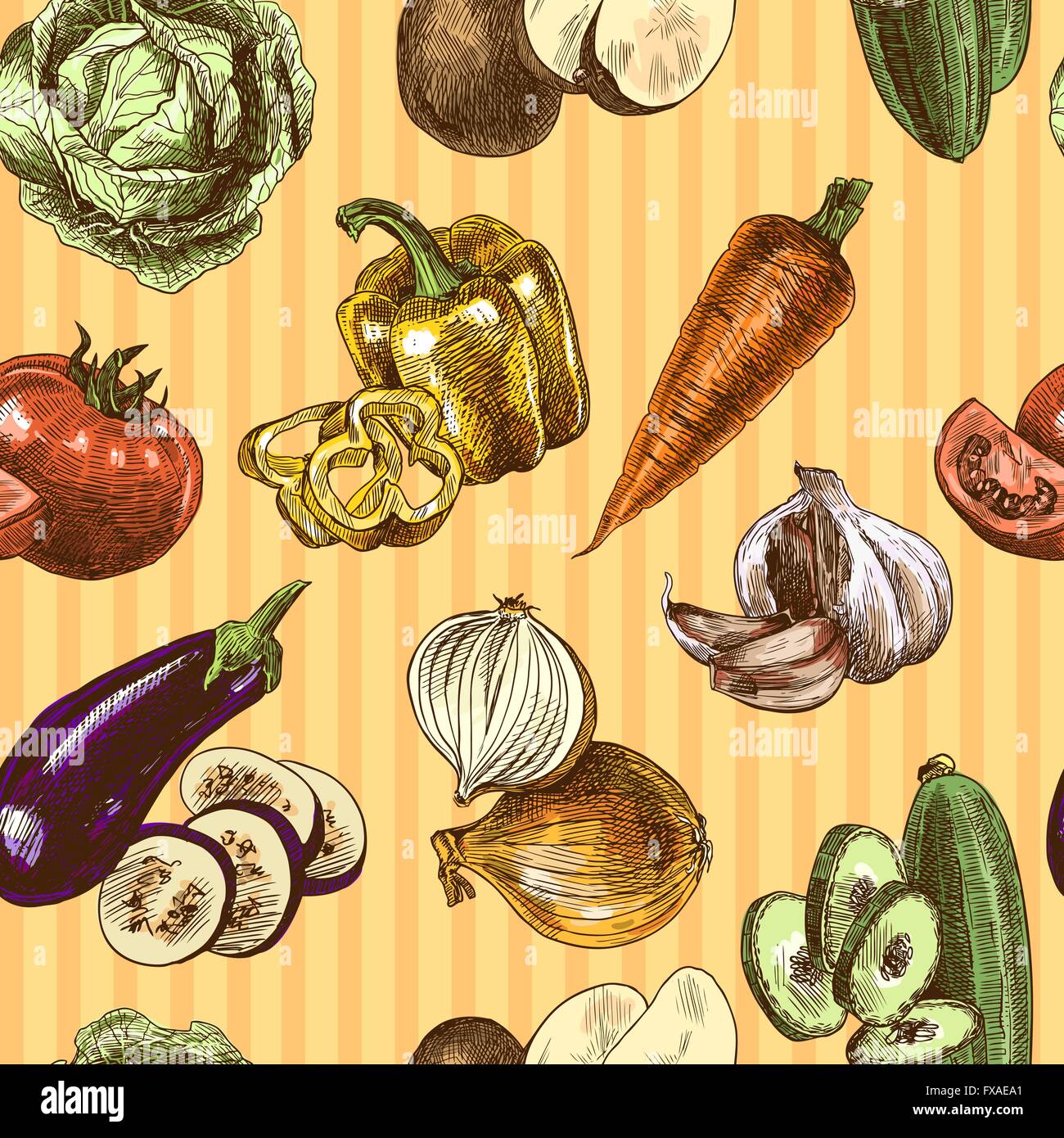 Slice cucumber seamless pattern Stock Vector Images - Alamy