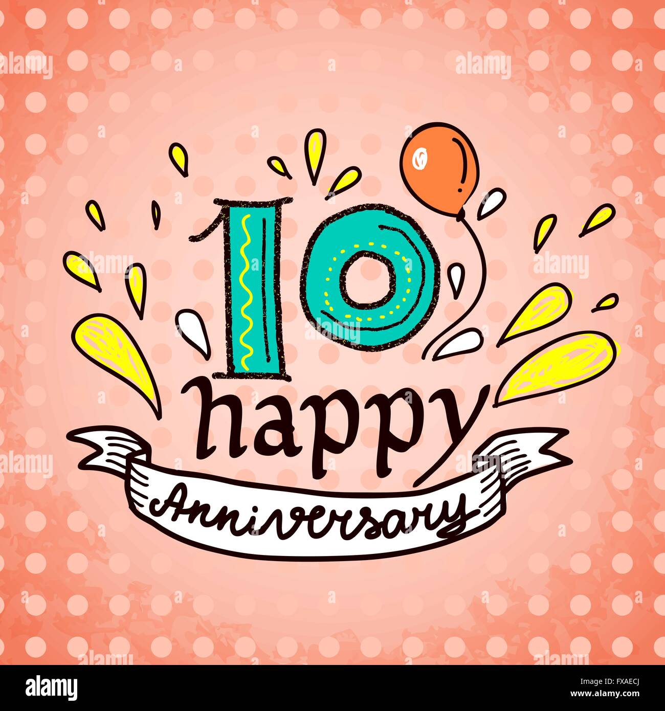 Anniversary sign 10 Stock Vector Image & Art - Alamy