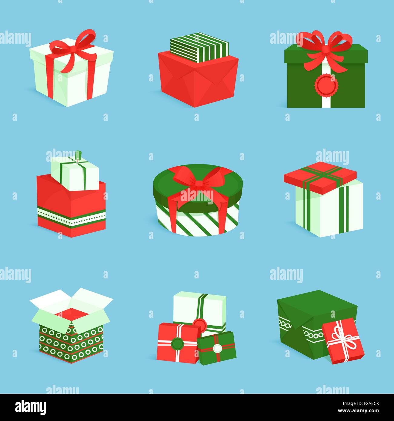 Gift box icons set Stock Vector Image & Art - Alamy