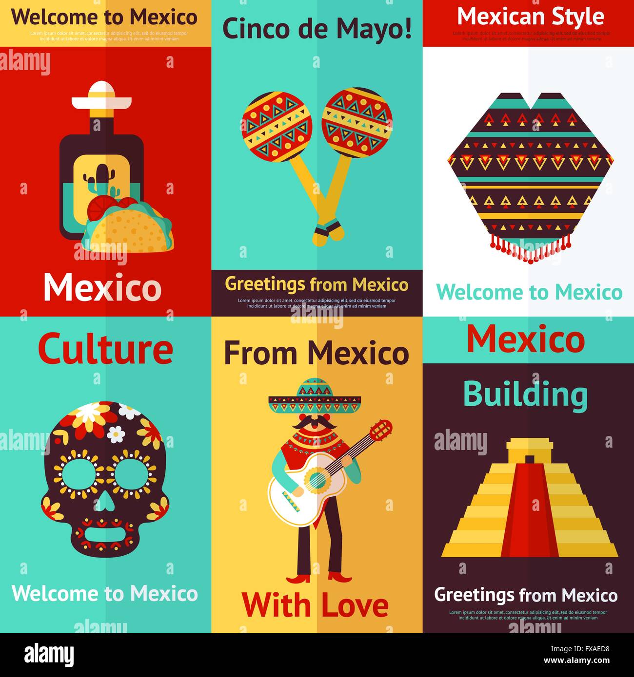 Mexico retro poster Stock Vector Image & Art - Alamy
