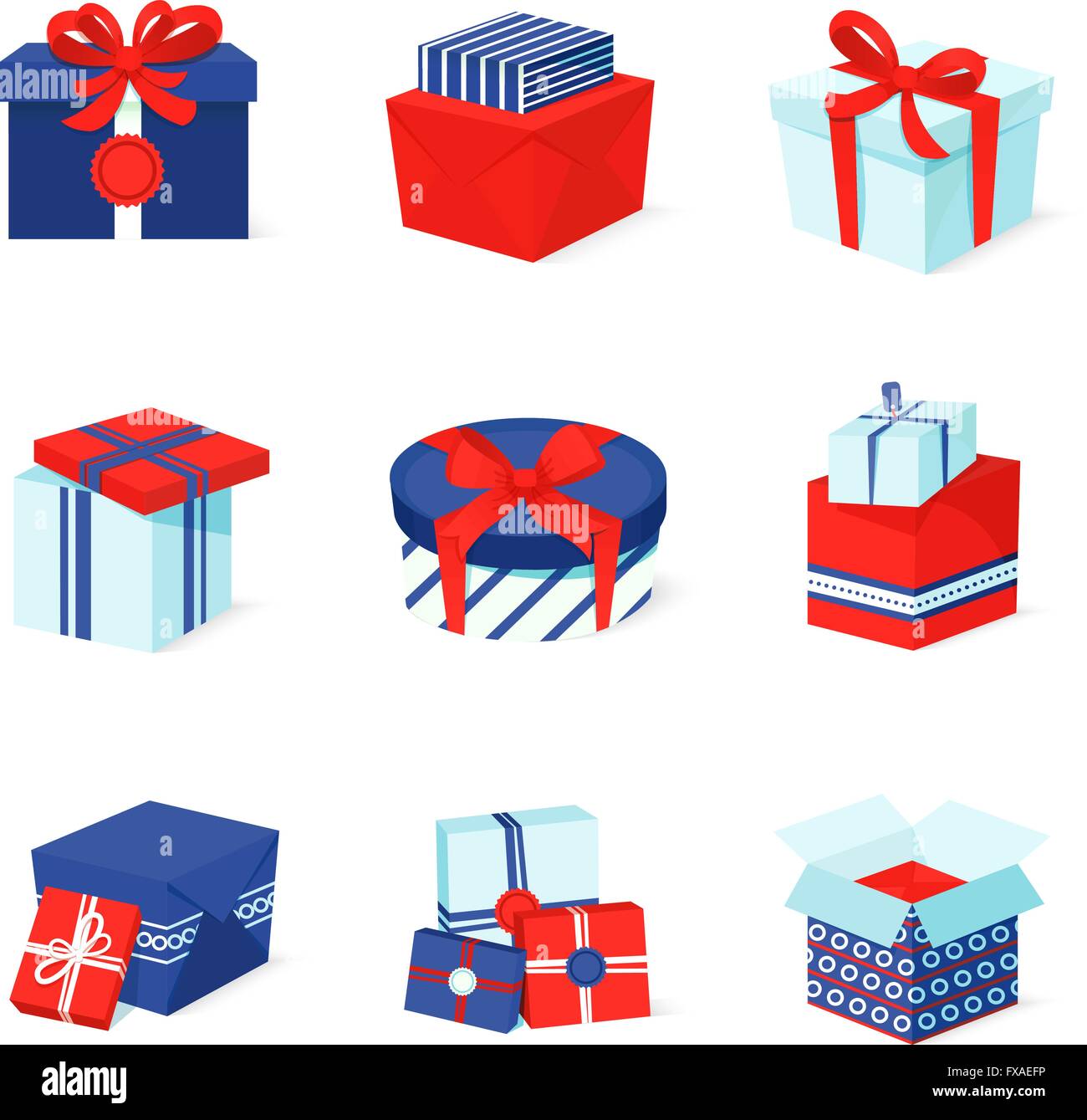 Gift box icons set Stock Vector Image & Art - Alamy