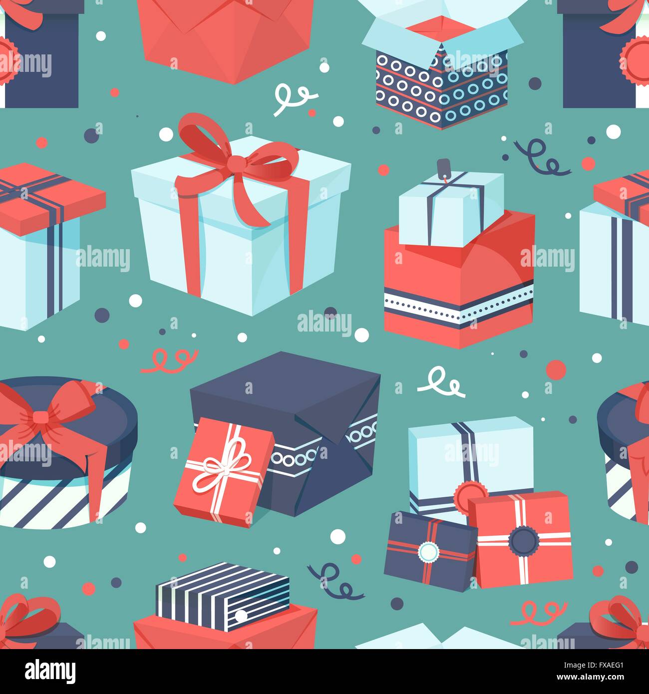 Seamless background red gift Stock Vector Images - Alamy