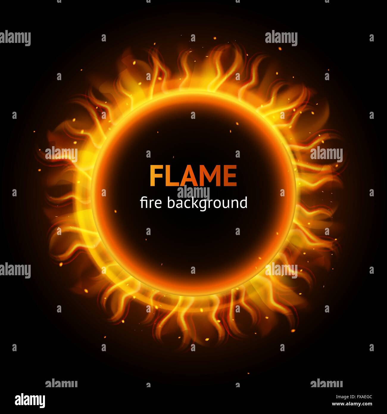 Flame circle background Stock Vector Image & Art - Alamy