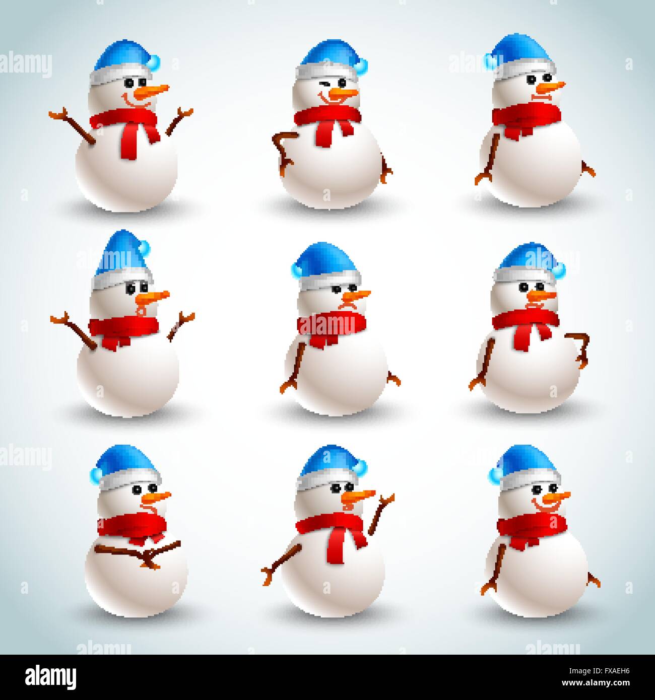 Sad snowman Stock Vector Images - Alamy