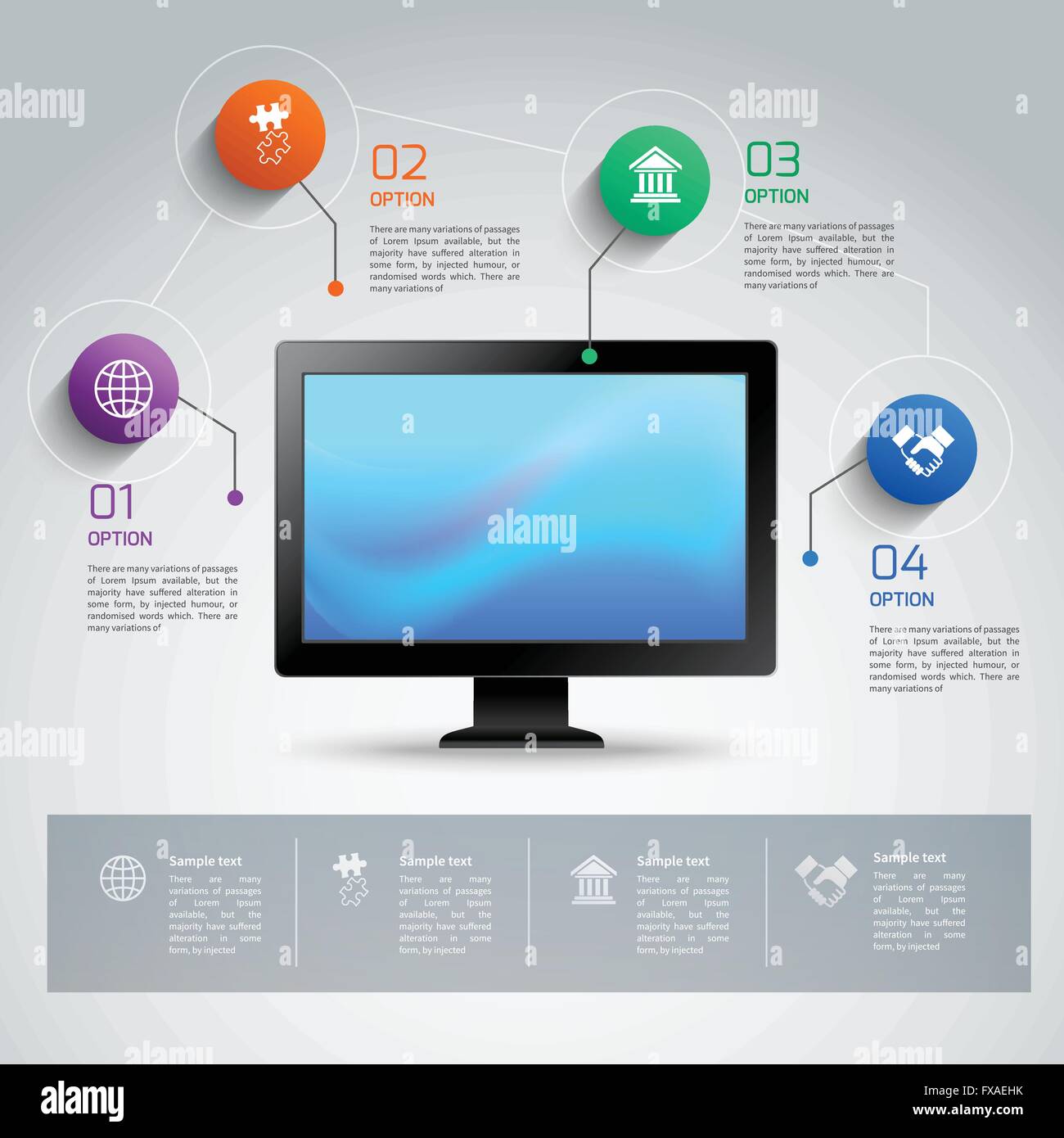 Computer infographic template Stock Vector Image & Art - Alamy