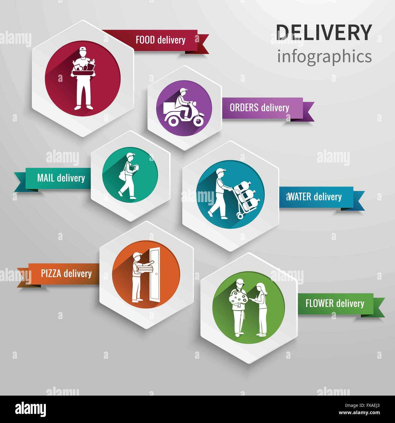 Delivery infographic set Stock Vector Image & Art - Alamy