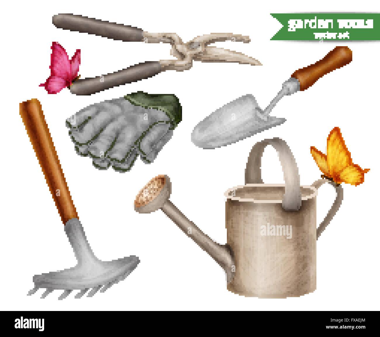 Garden tools set Stock Vector Image & Art - Alamy