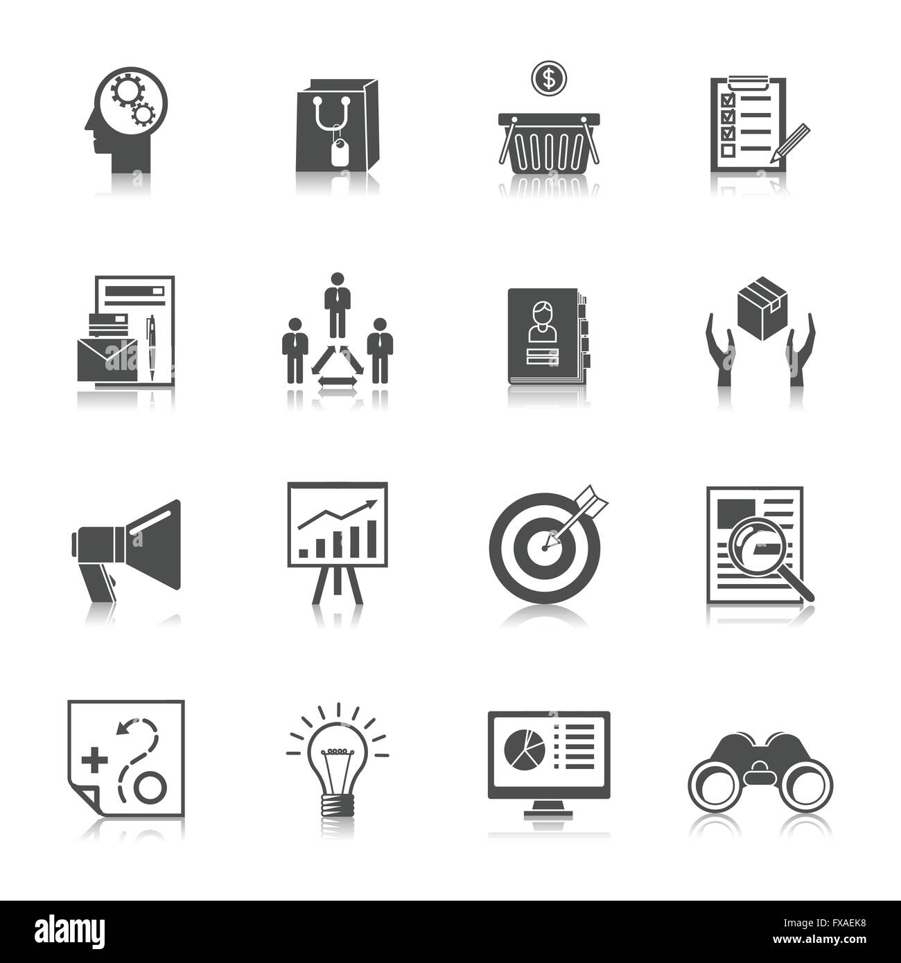 Marketers Black Icons Set Stock Vector Image & Art - Alamy