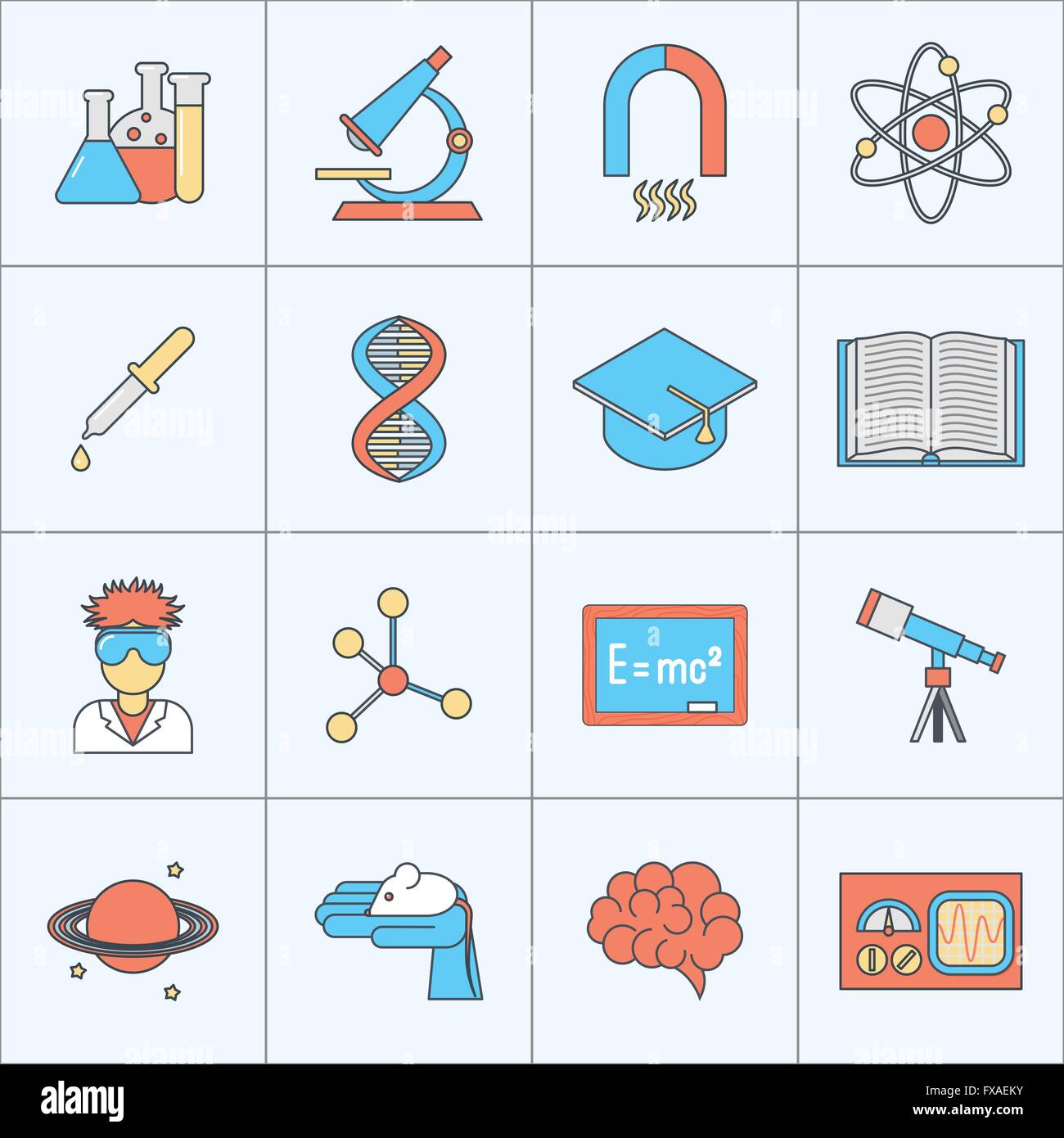 Research line icon Stock Vector Images - Alamy