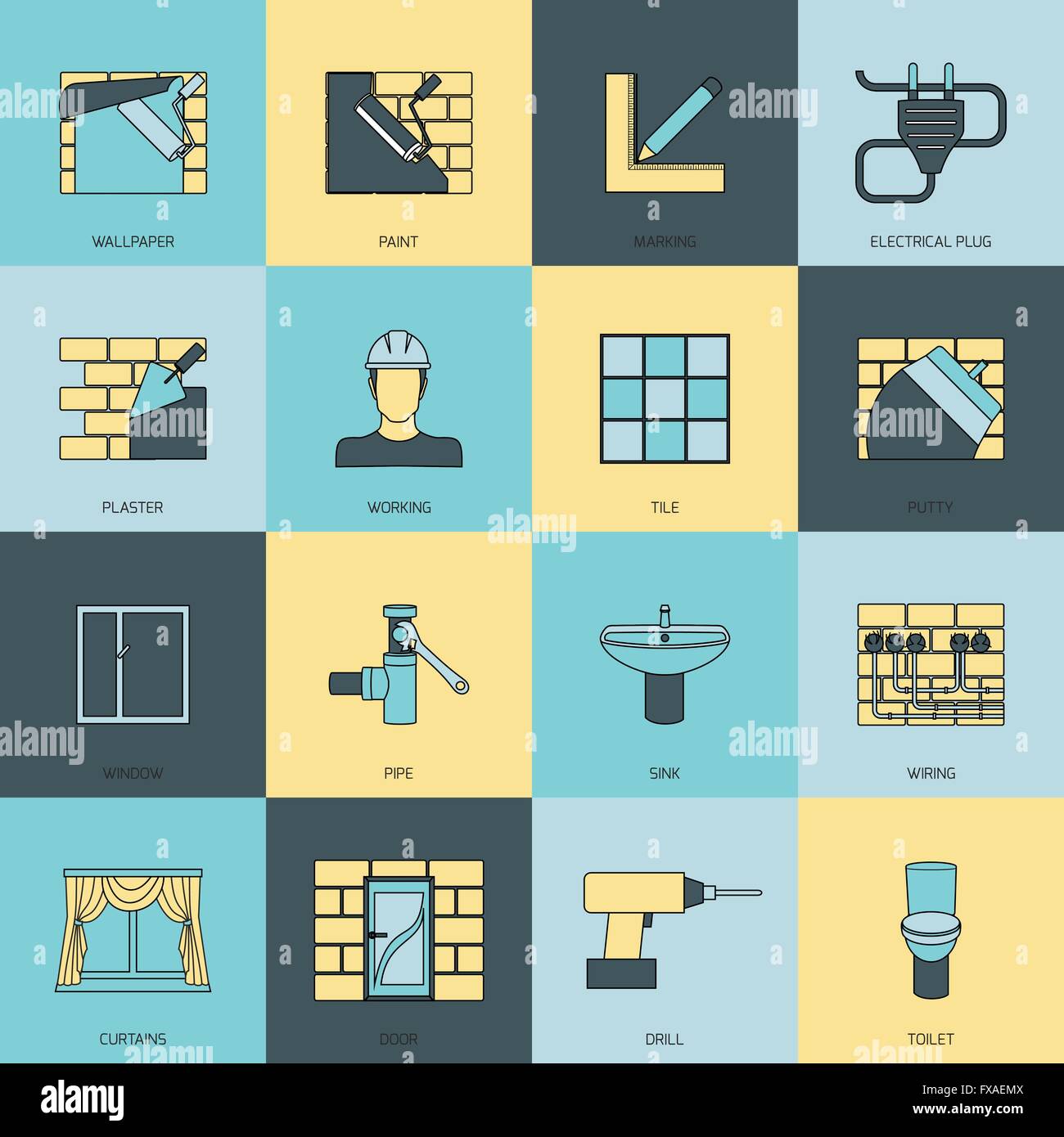 Vector flat line marking Stock Vector Images - Alamy