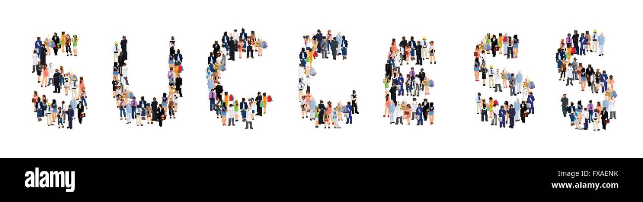 Group of people success poster Stock Vector Image & Art - Alamy