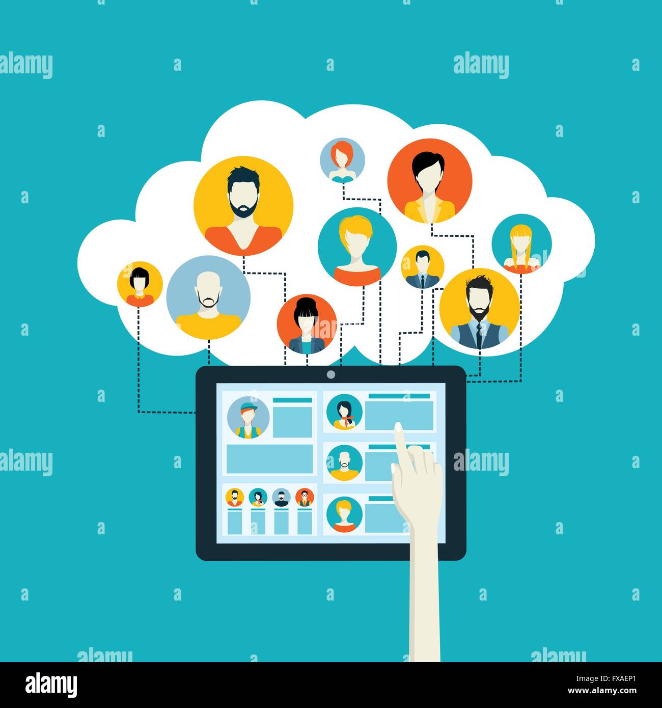 Social network concept Stock Vector Image & Art - Alamy