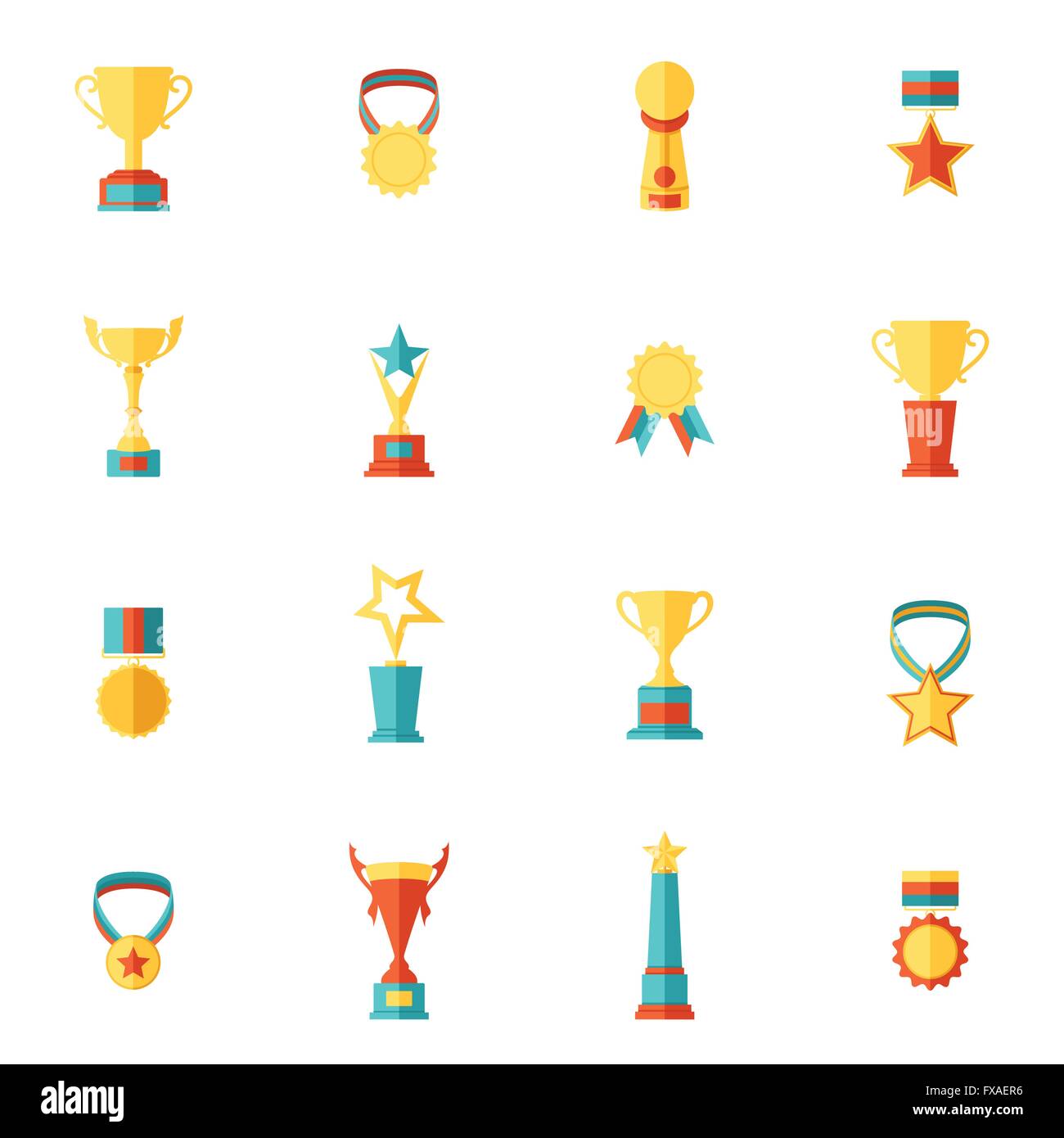 Trophy icons set Stock Vector Image & Art - Alamy