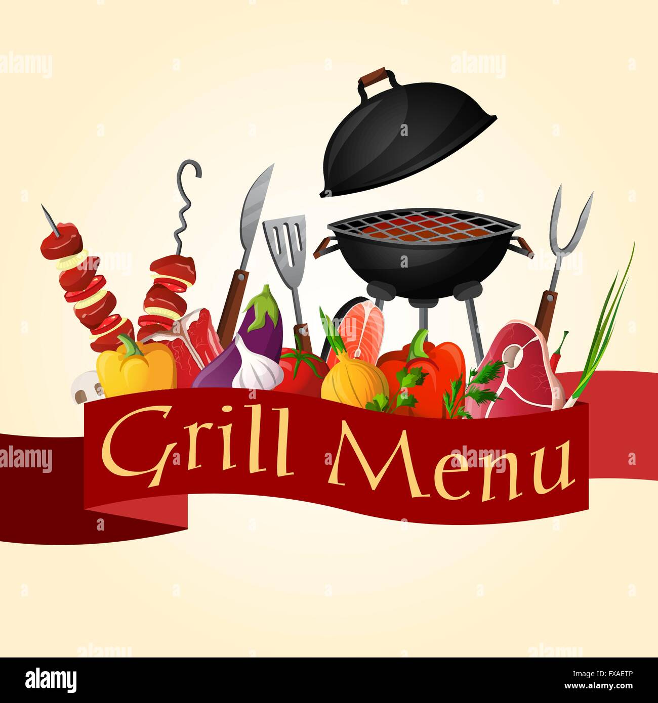 Bbq grill background Stock Vector Image & Art - Alamy