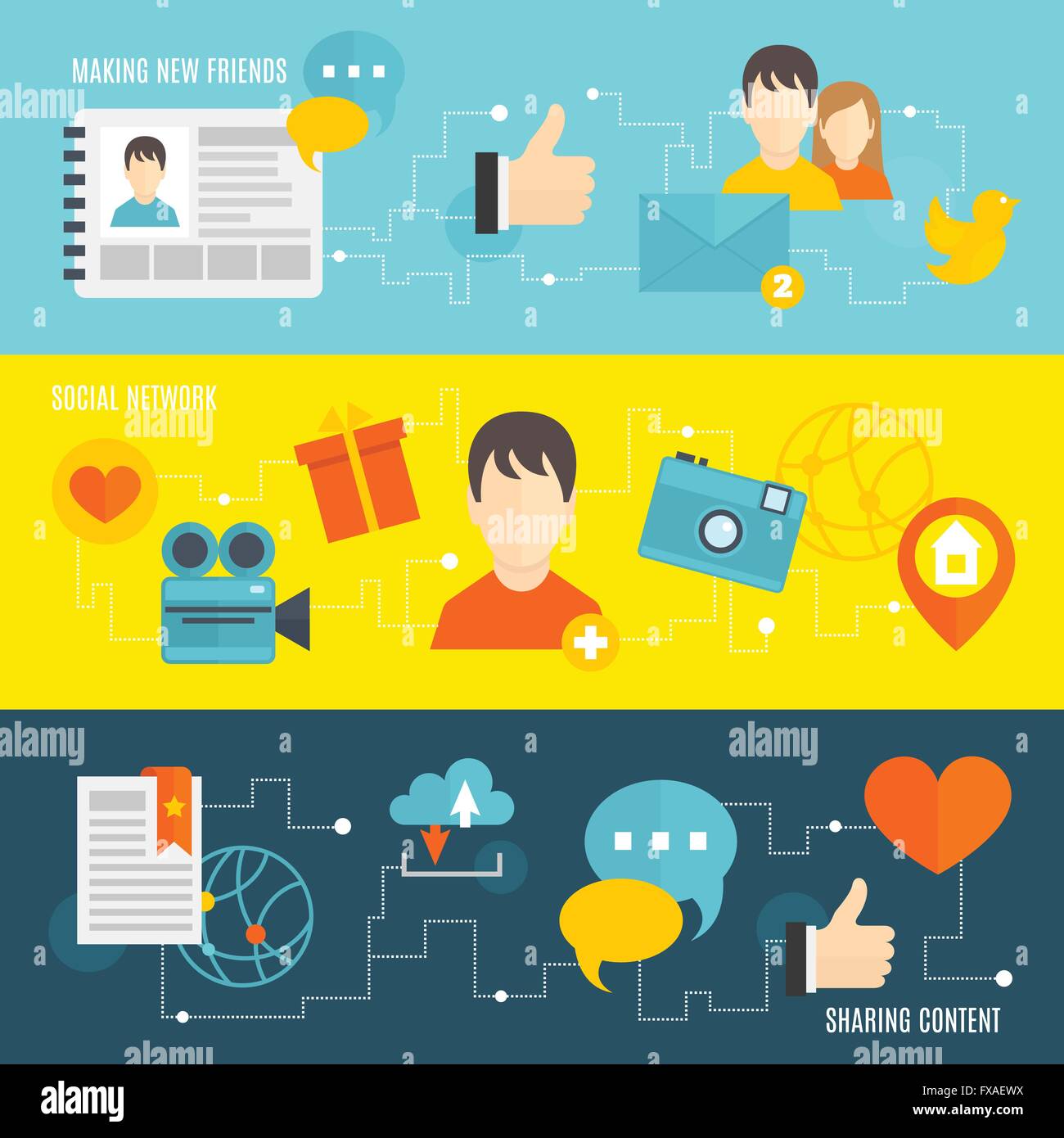 Social banner set Stock Vector Image & Art - Alamy