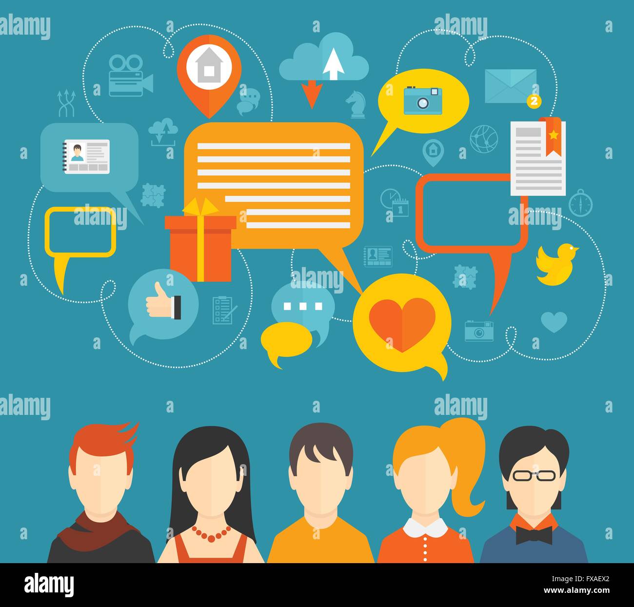 Social media concept Stock Vector Image & Art - Alamy