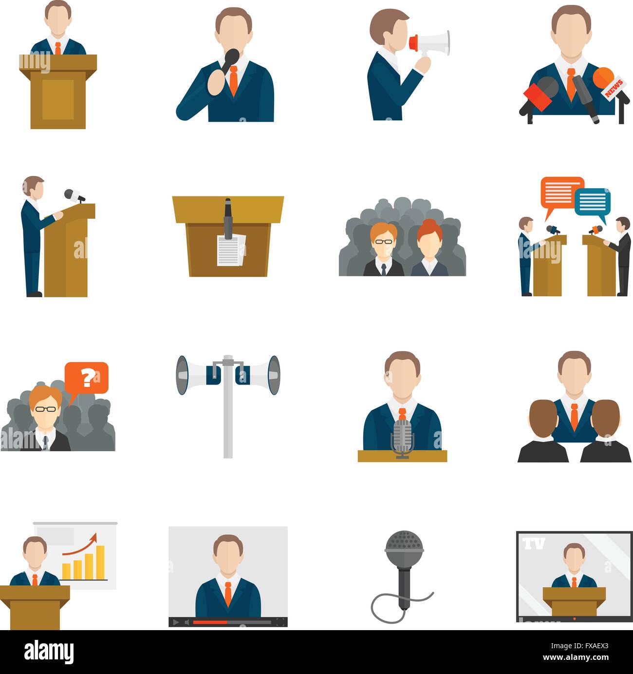 Talk speak icons speaking Stock Vector Images - Alamy