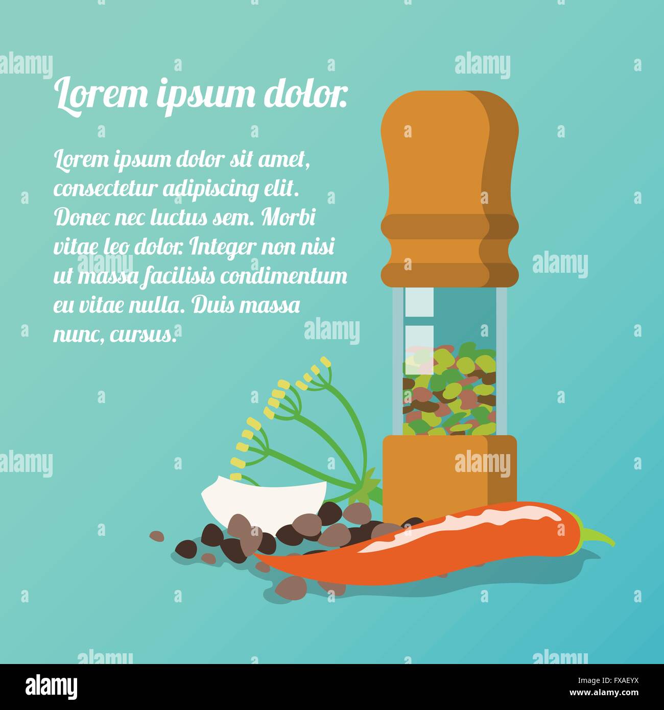 Pepper mill poster Stock Vector Image & Art - Alamy