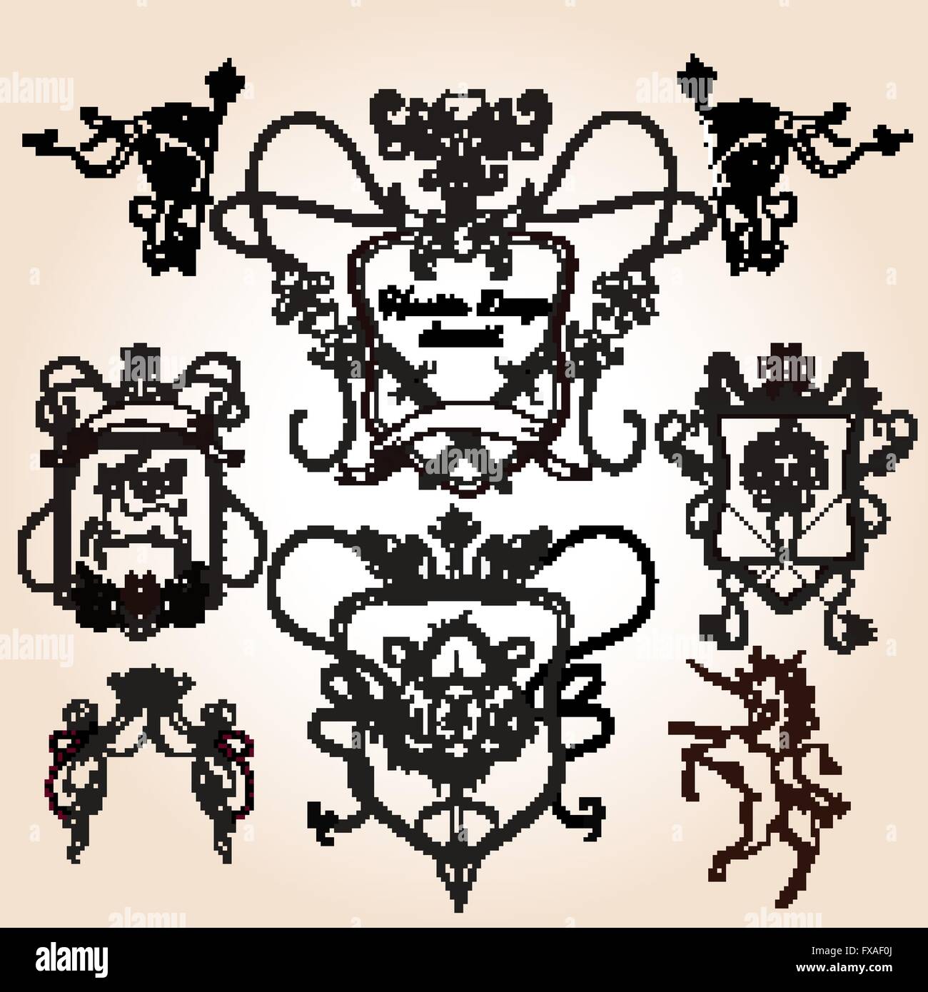 Heraldic design elements Stock Vector Image & Art - Alamy