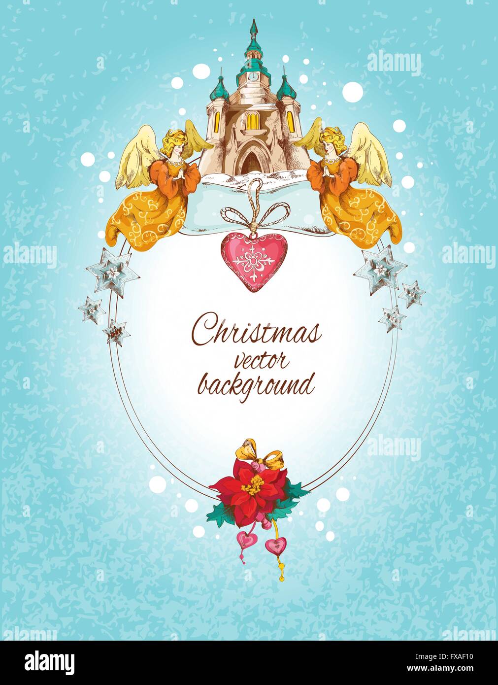 Christmas doodle angel Stock Vector Images - Alamy