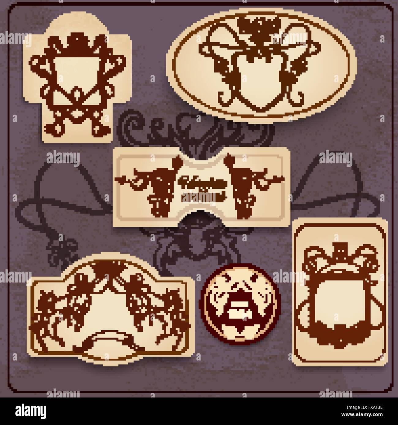 Heraldic emblems set Stock Vector Image & Art - Alamy