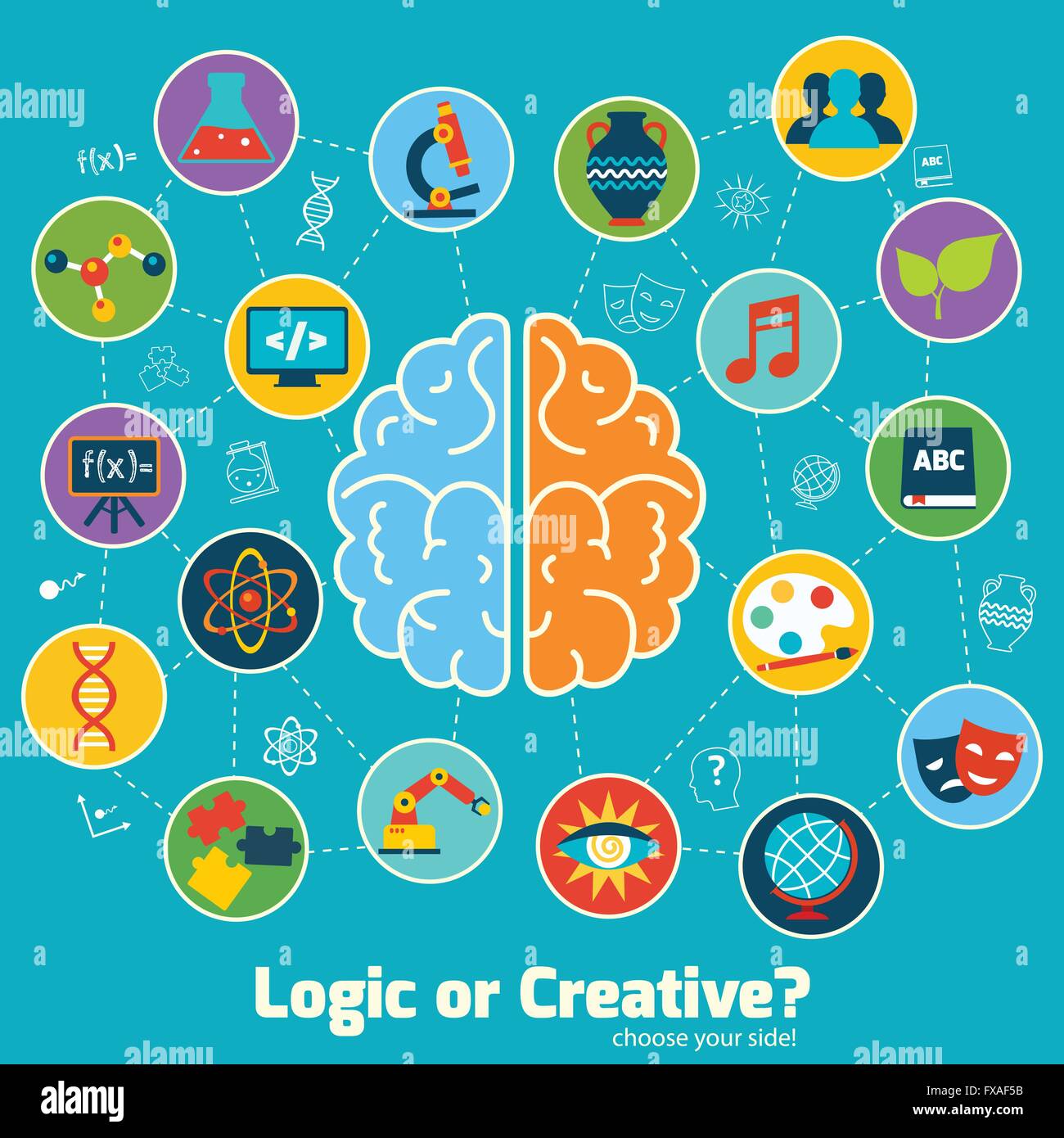 Brain science concept Stock Vector Image & Art - Alamy