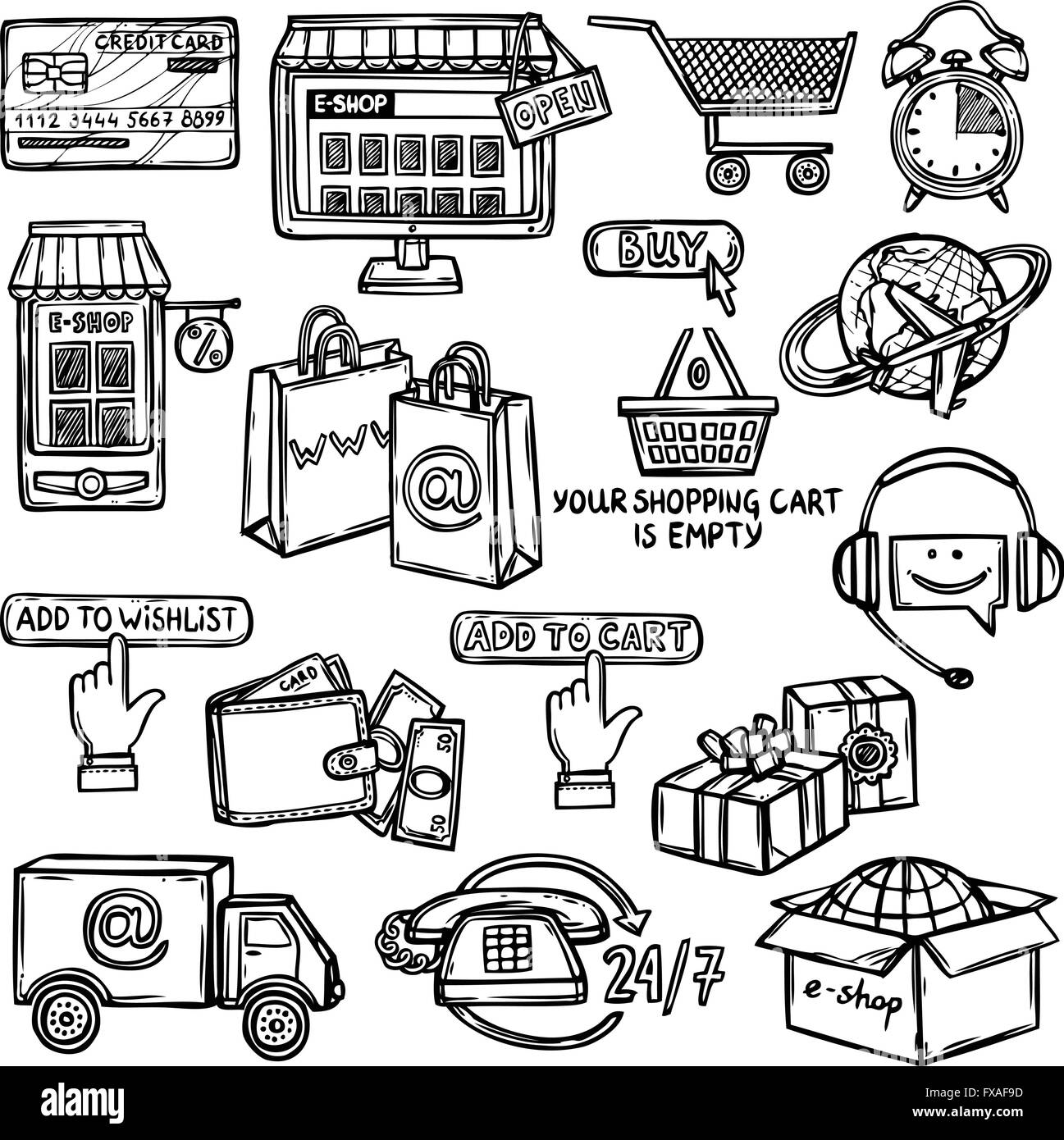 E commerce services Black and White Stock Photos & Images - Alamy