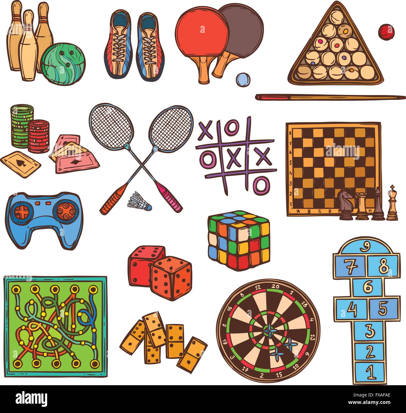 Game sketch icons Stock Vector Image & Art - Alamy