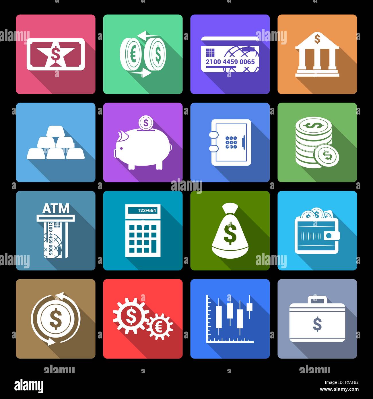 Money Finance Icons Stock Vector Image & Art - Alamy