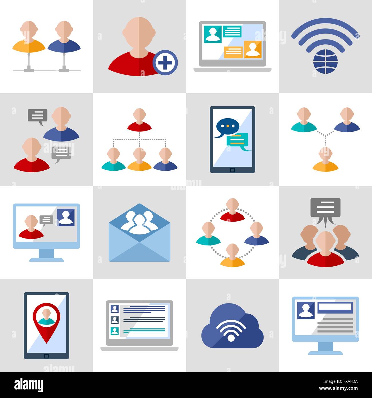 Communication icons set Stock Vector Image & Art - Alamy