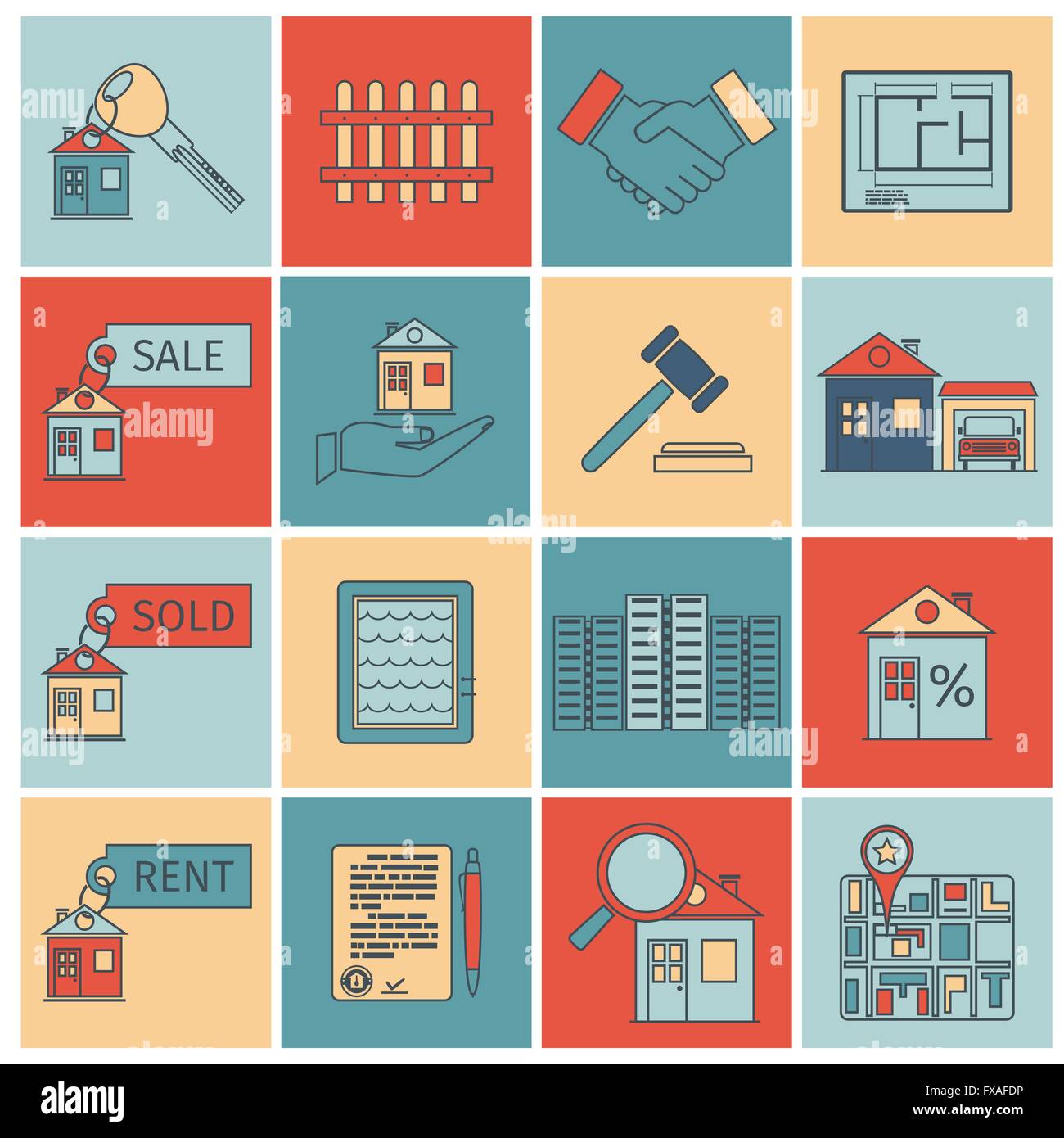 Plan line icons collection Stock Vector Images - Alamy