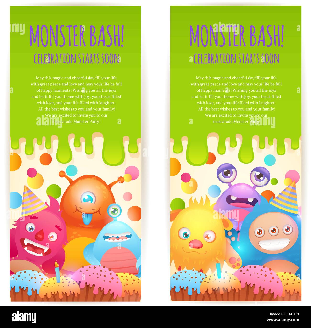 Monsters vertical banners Stock Vector Image & Art - Alamy