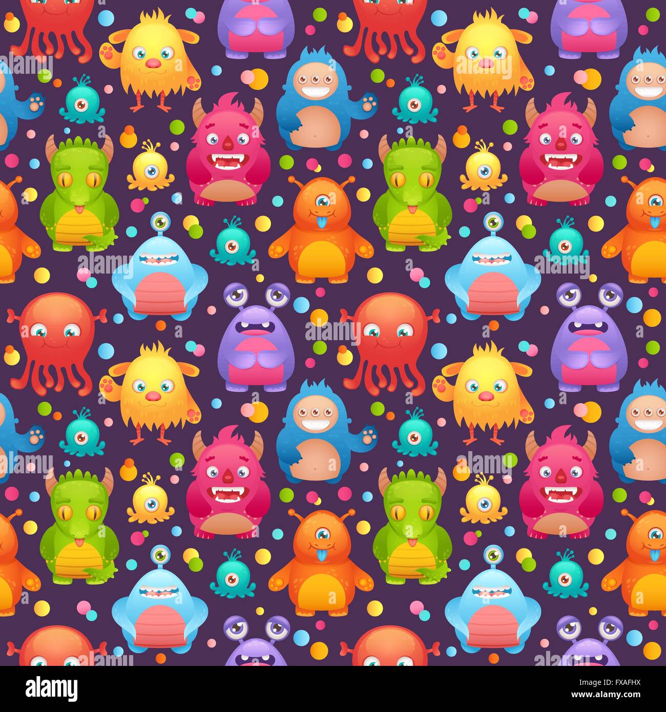 Cute monsters set Stock Vector Image & Art - Alamy