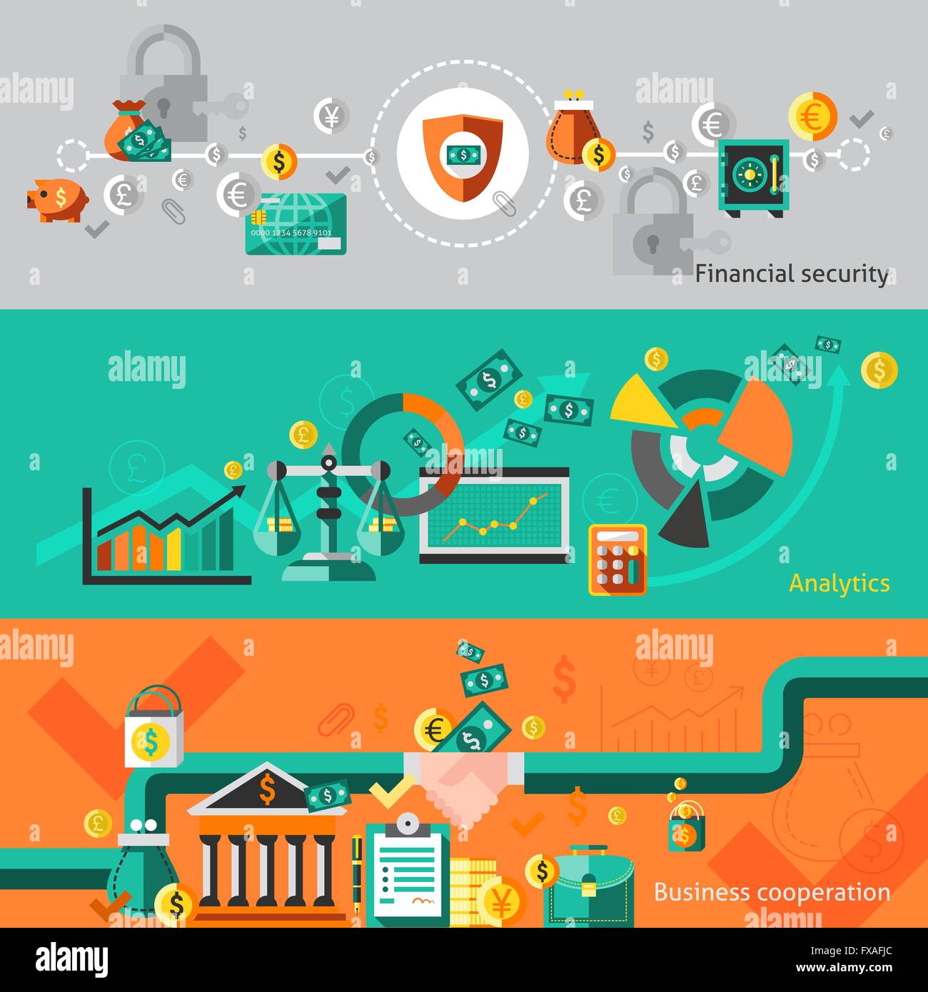 Finance banner set Stock Vector Image & Art - Alamy