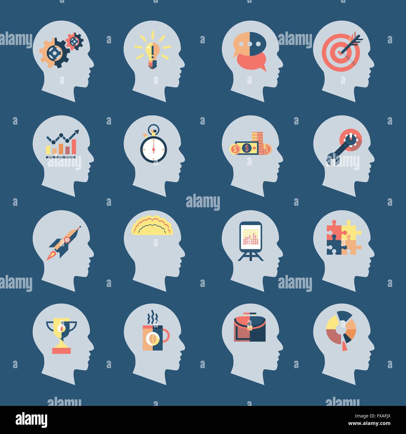 Idea Head Icons Stock Vector Image & Art - Alamy