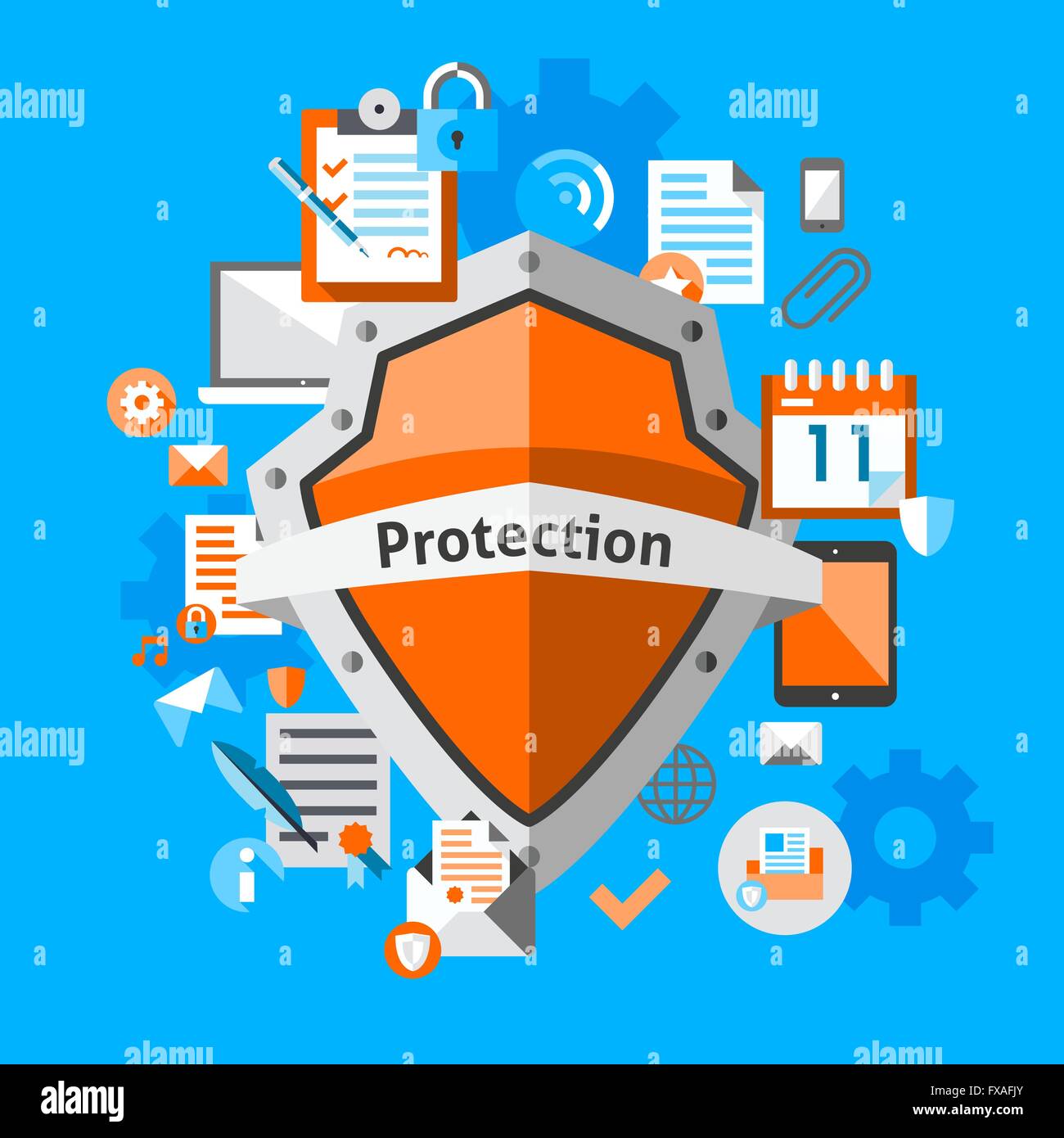 Data protection concept Stock Vector Image & Art - Alamy