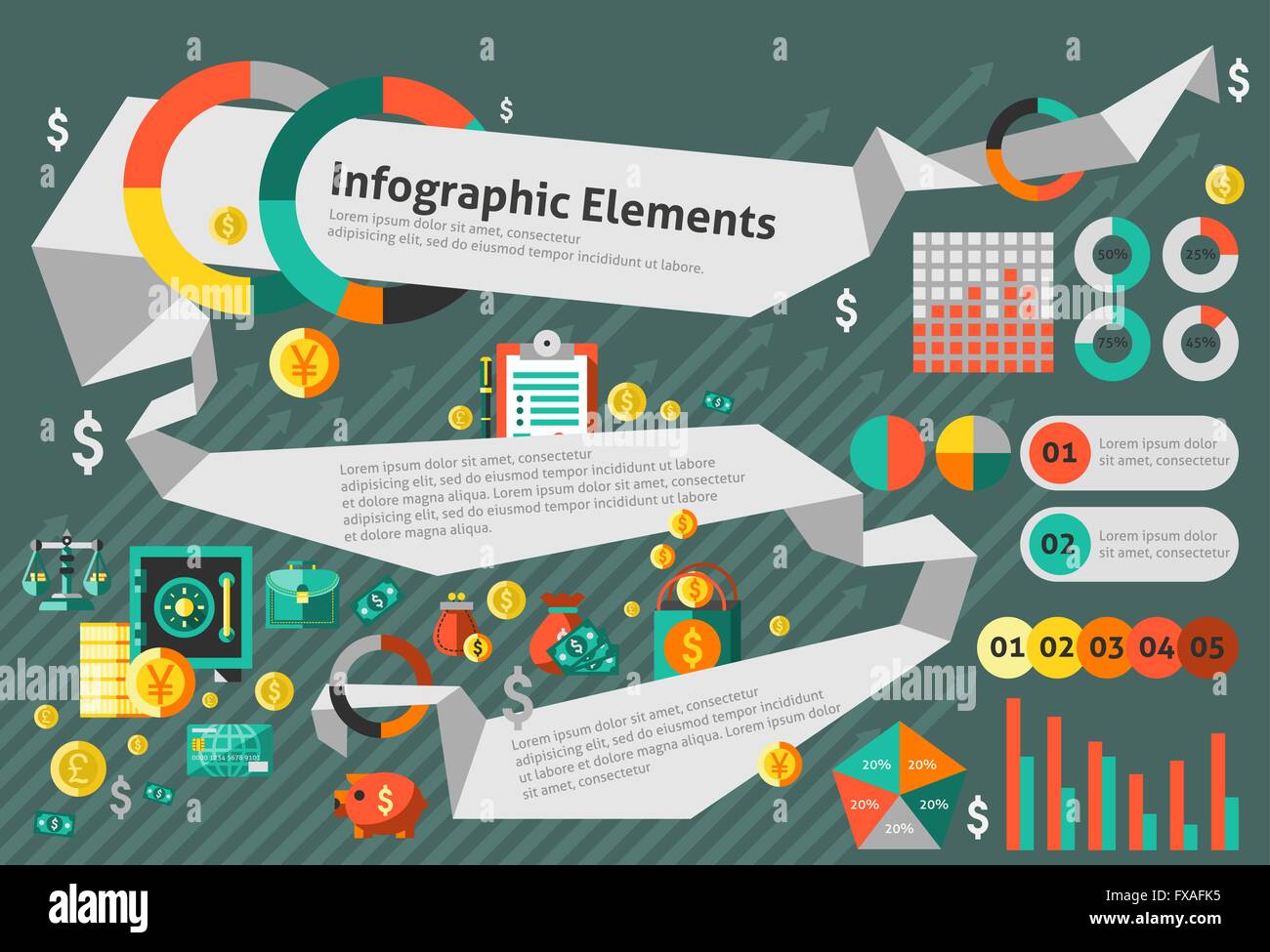 Finance infographic set Stock Vector Image & Art - Alamy
