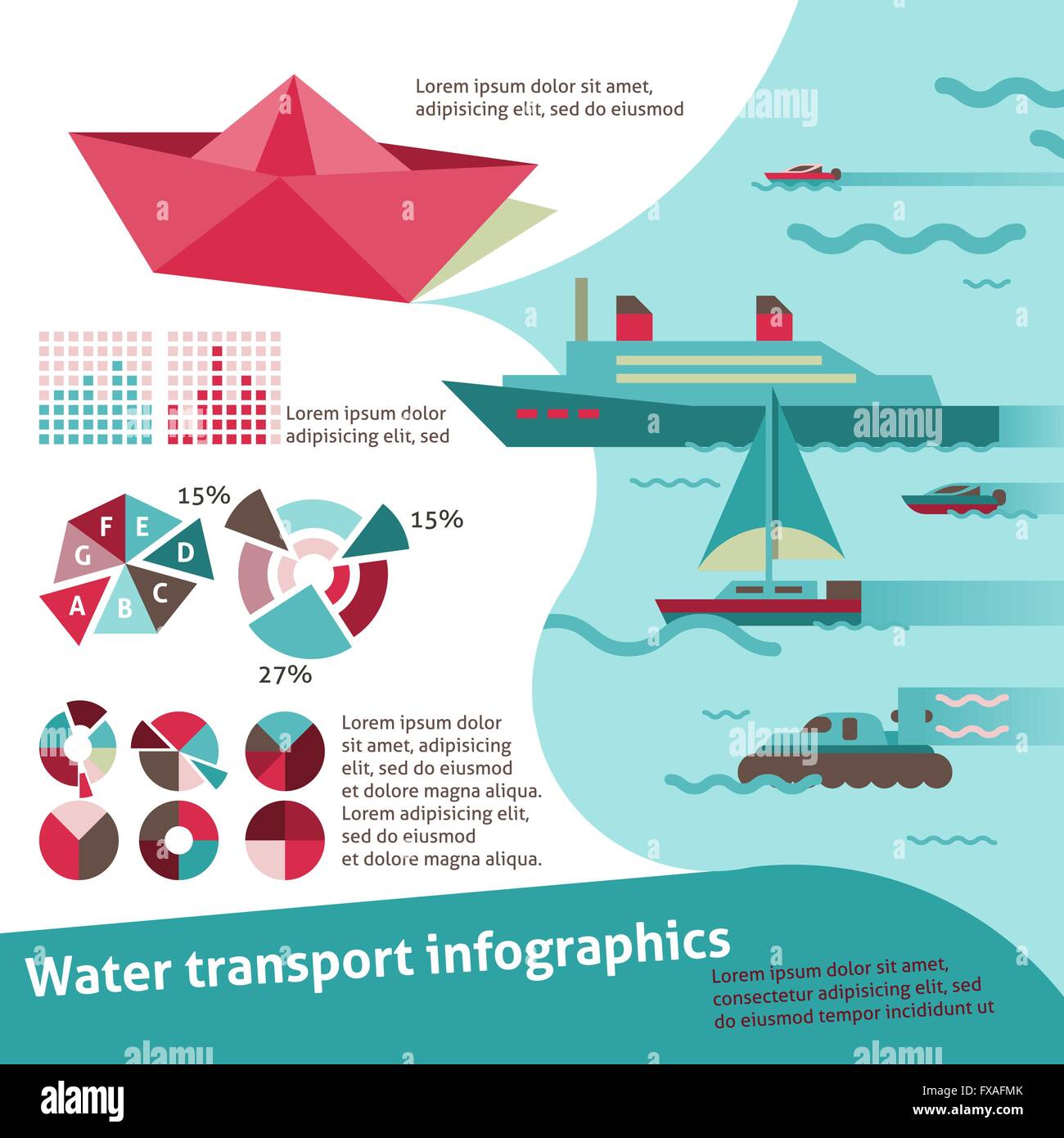Water transport infographics Stock Vector Image & Art - Alamy